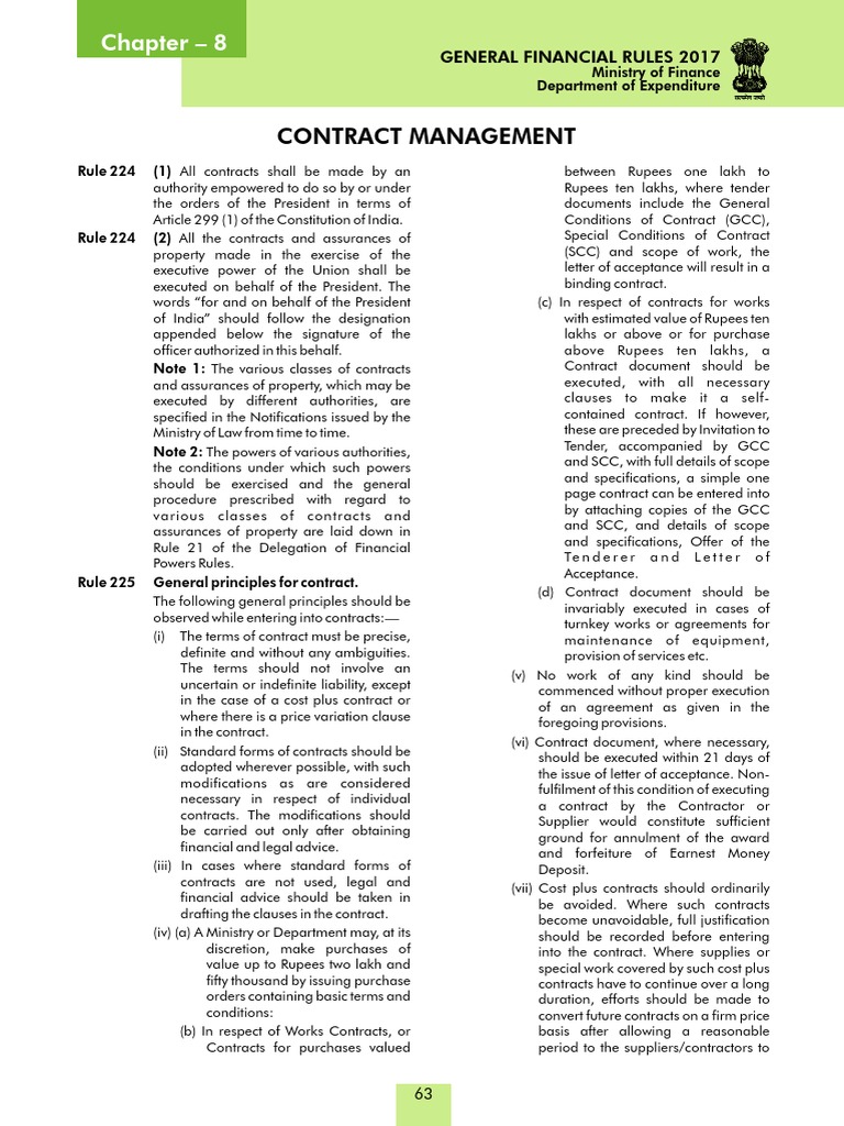 GFR Contract Management | PDF | Prices | Percentage