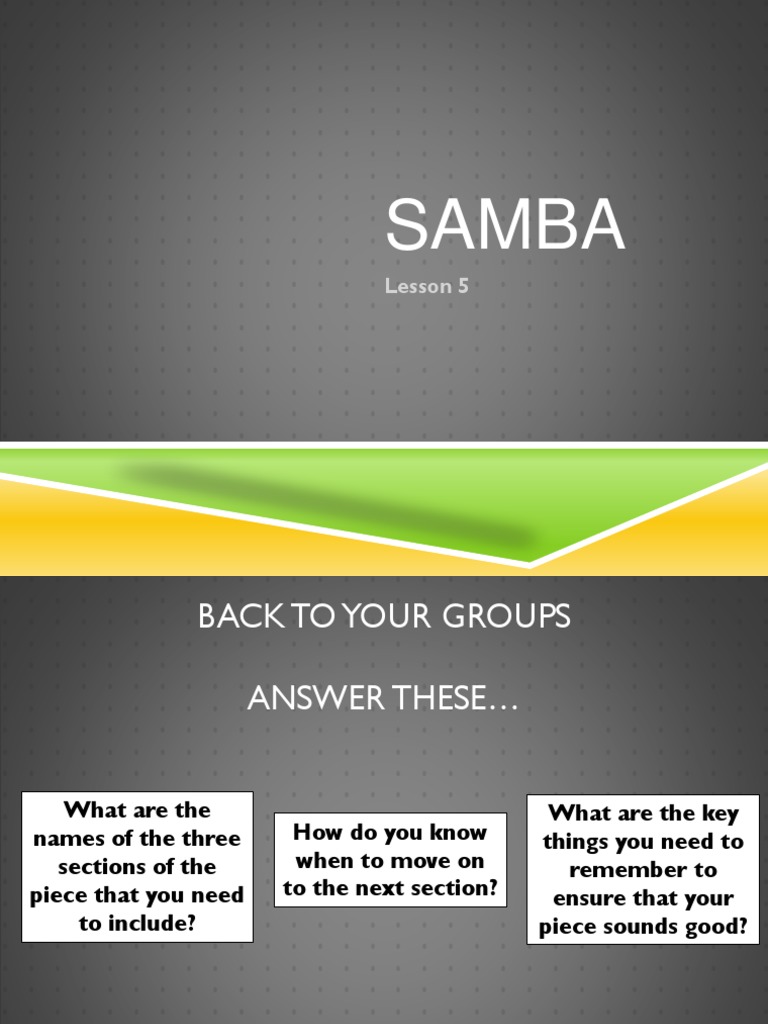 Learn Samba rhythms and sections | PDF | Rhythm | Rhythm And Meter