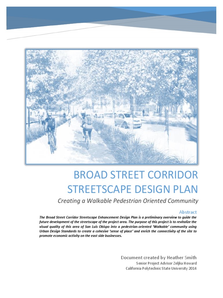 Broad Street Corridor Streetscape Plan | PDF | Street | Controlled ...