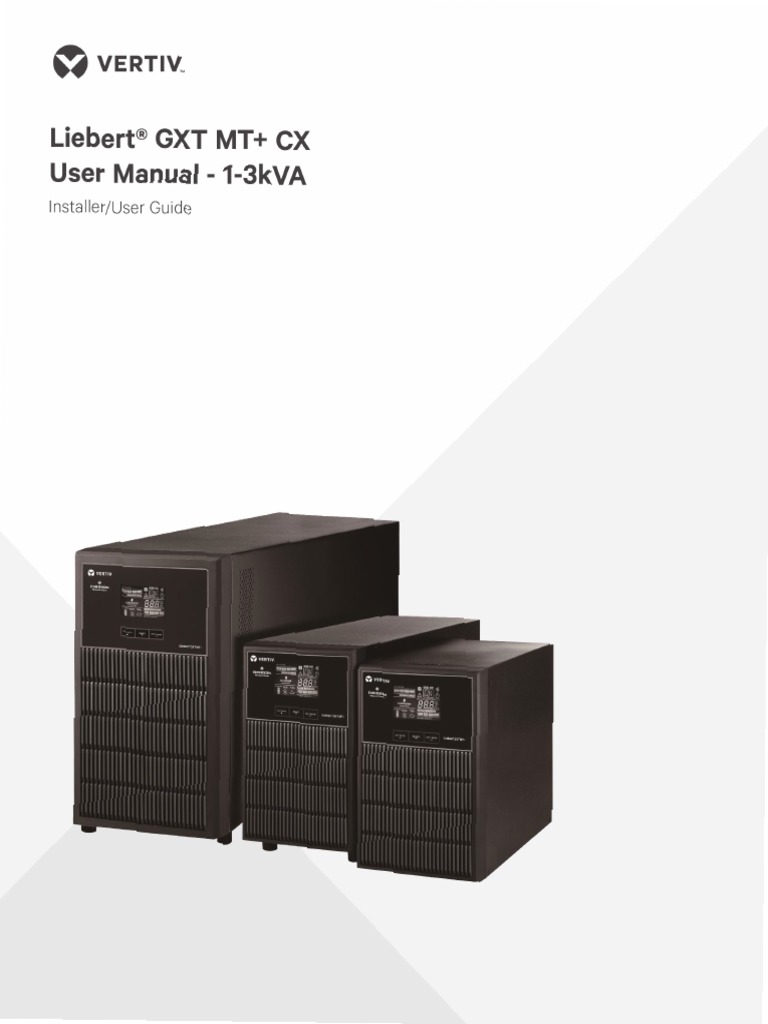Liebert GXT MT CX User Manual PDF | PDF | Mains Electricity | Power Inverter