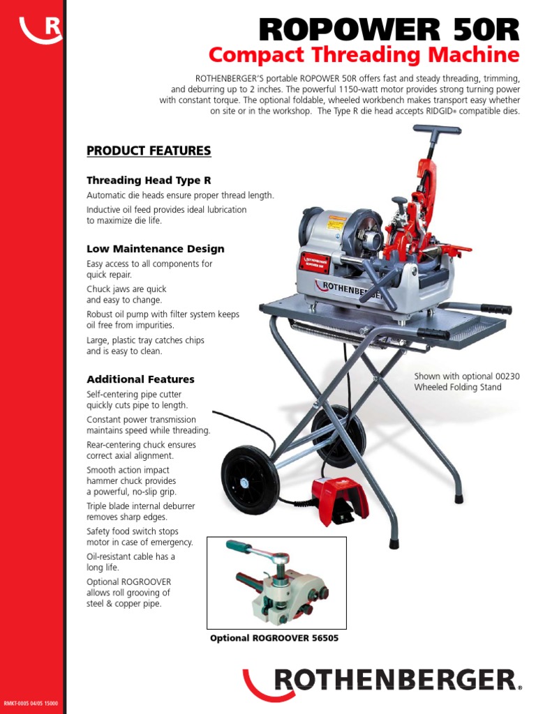 Ropower 50R PDF | PDF | Electric Motor | Pipe (Fluid Conveyance)