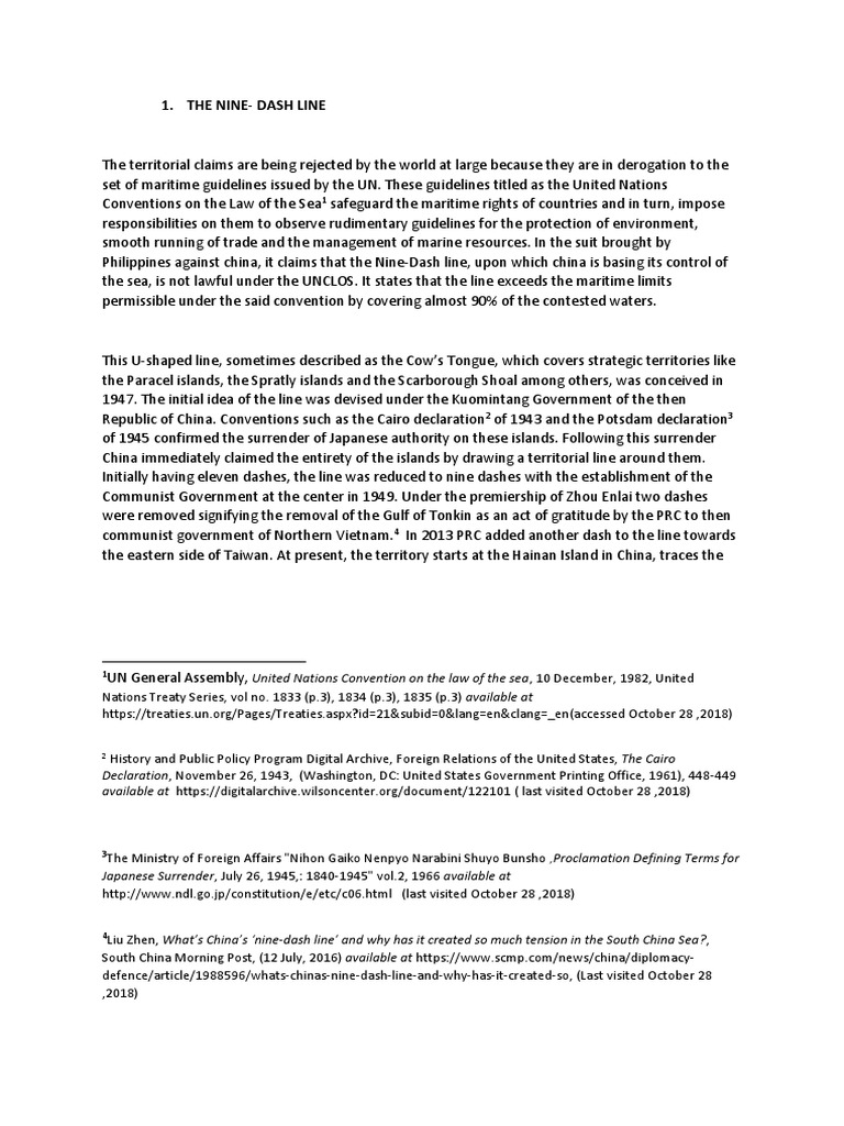 The Nine Dash Line | Download Free PDF | International Relations ...