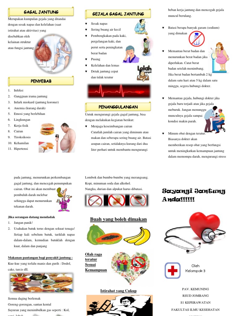 Leaflet Gagal Jantung | PDF | Kesehatan Holistik
