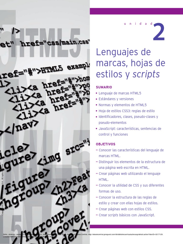 Aplicaciones Web - (2. Lenguajes de Marcas Hojas de Estilos y Scripts) 18-61 | PDF | HTML | Xml