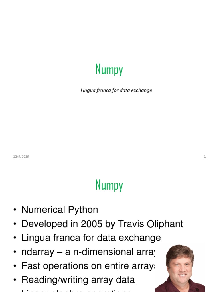 Numpy | PDF | Matrix (Mathematics) | Linear Algebra