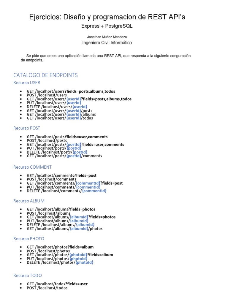 Guía de REST API con Express y PostgreSQL | PDF | Redes | Informática