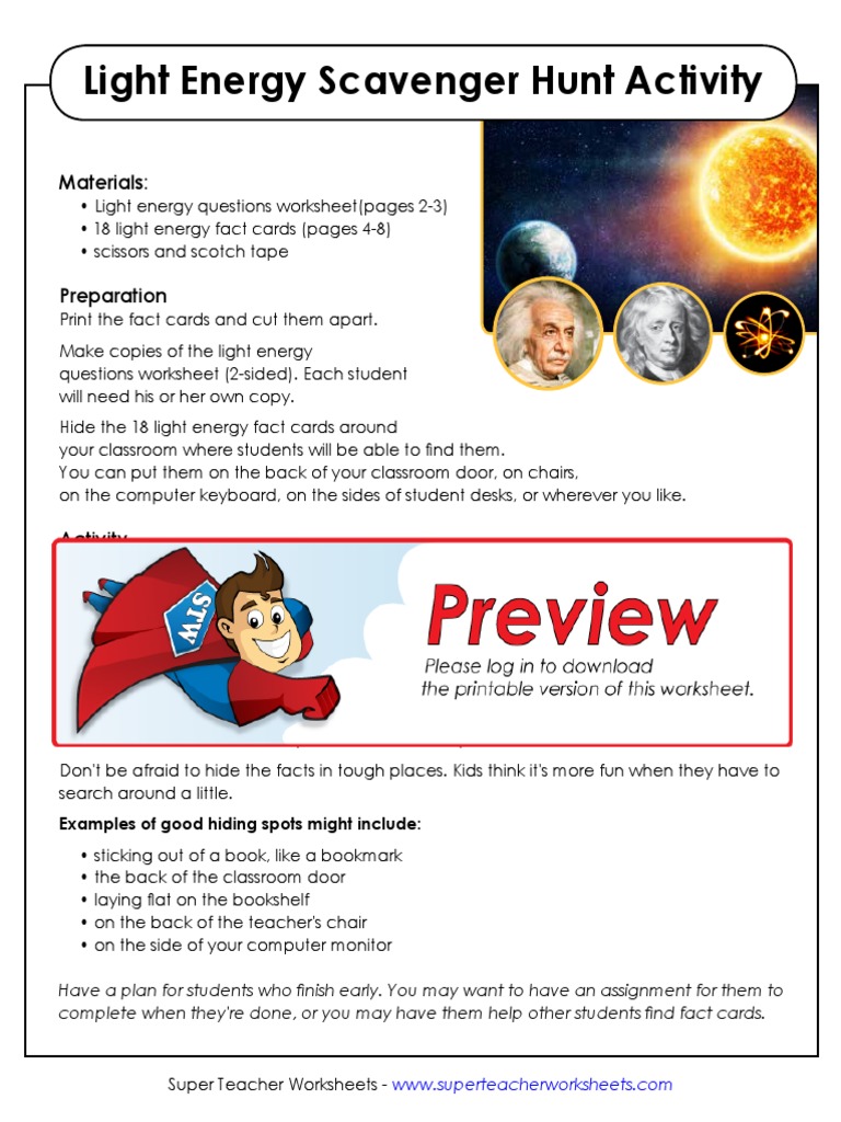 Examples Of Light Energy For Kids