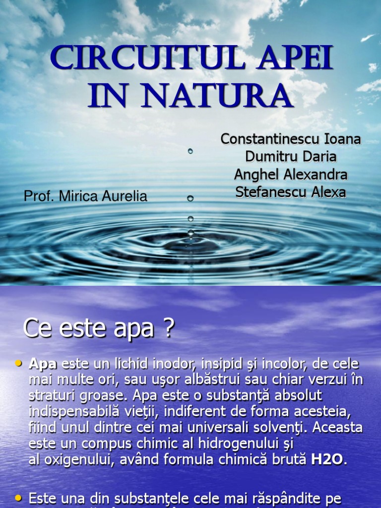 Circuitul Apei in Natura - Proiect Bio | PDF