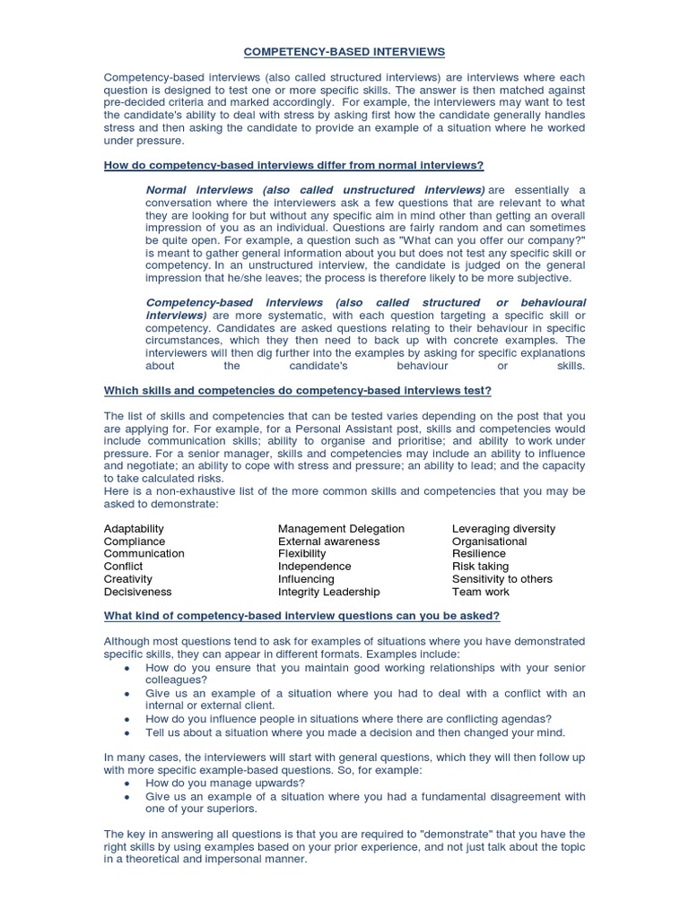 Preparing for Success: A Comprehensive Guide to Mastering Competency ...