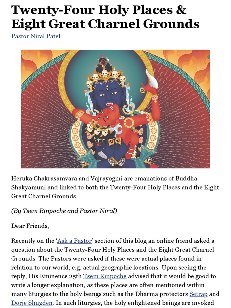 Twenty-Four Holy Places & Eight Great Charnel Grounds | Tsem Rinpoche ...