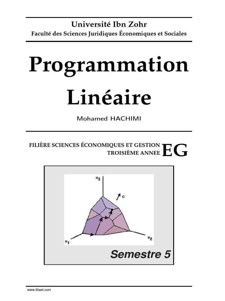 PDF | PDF | Optimisation linéaire | Optimisation mathématique