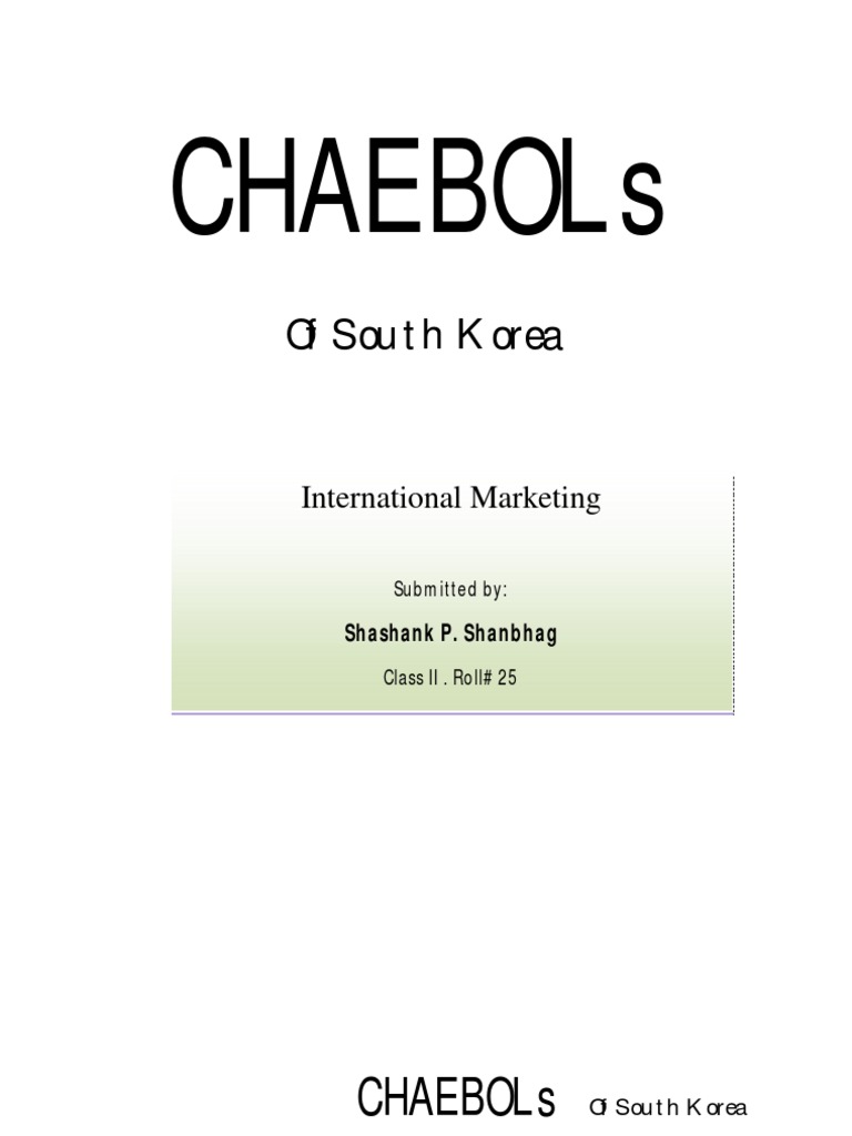 CHAEBOLs | Download Free PDF | South Korea | World Politics