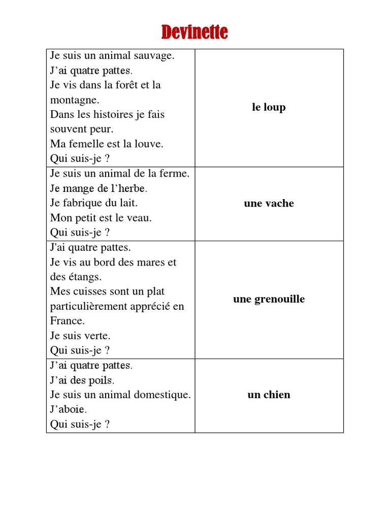 Devinette | PDF