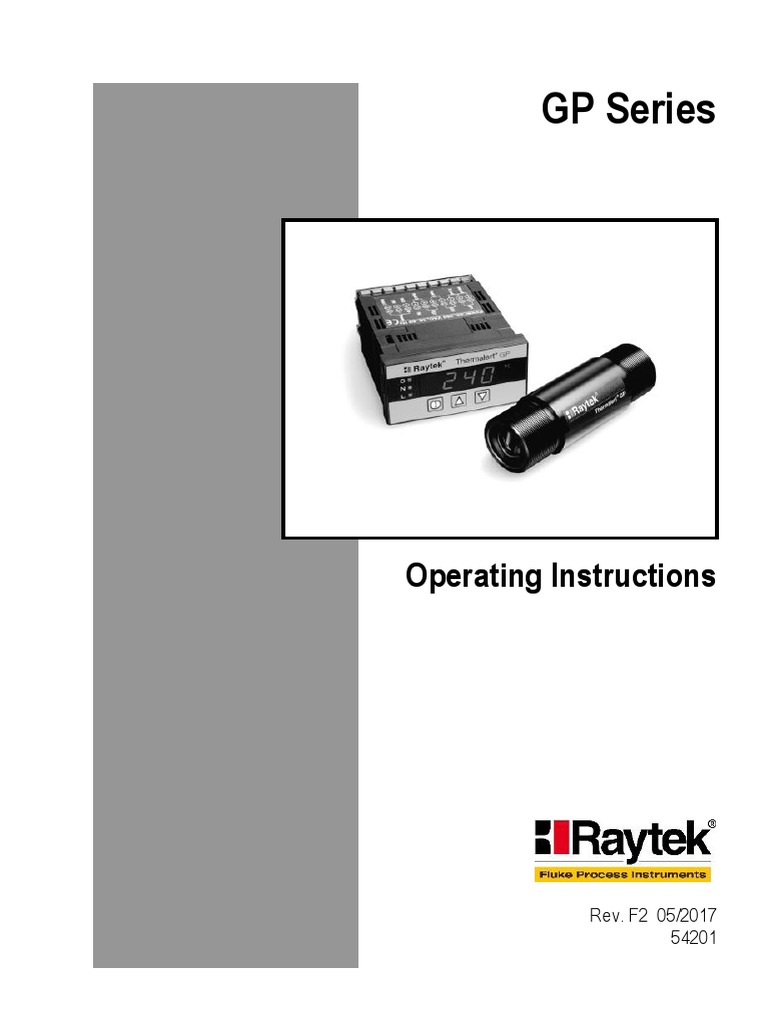 Raytek GP Series Manual 9250059 - Eng - F - W | PDF | Relay | Screw