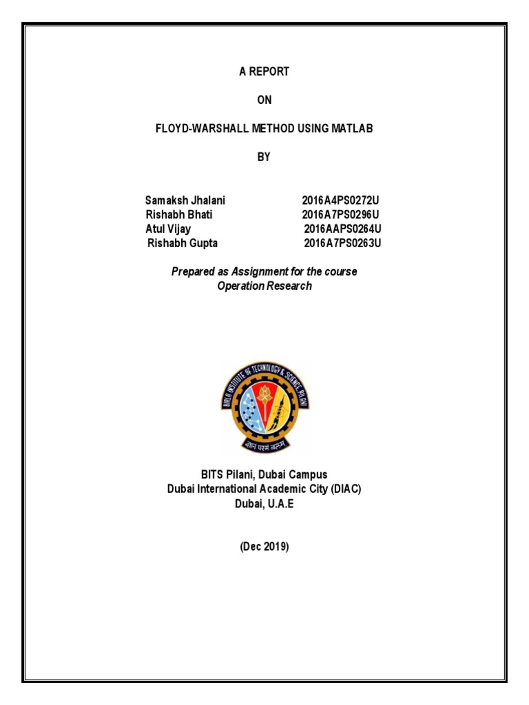 Floyd Warshall Algorithm | PDF | Discrete Mathematics | Applied Mathematics