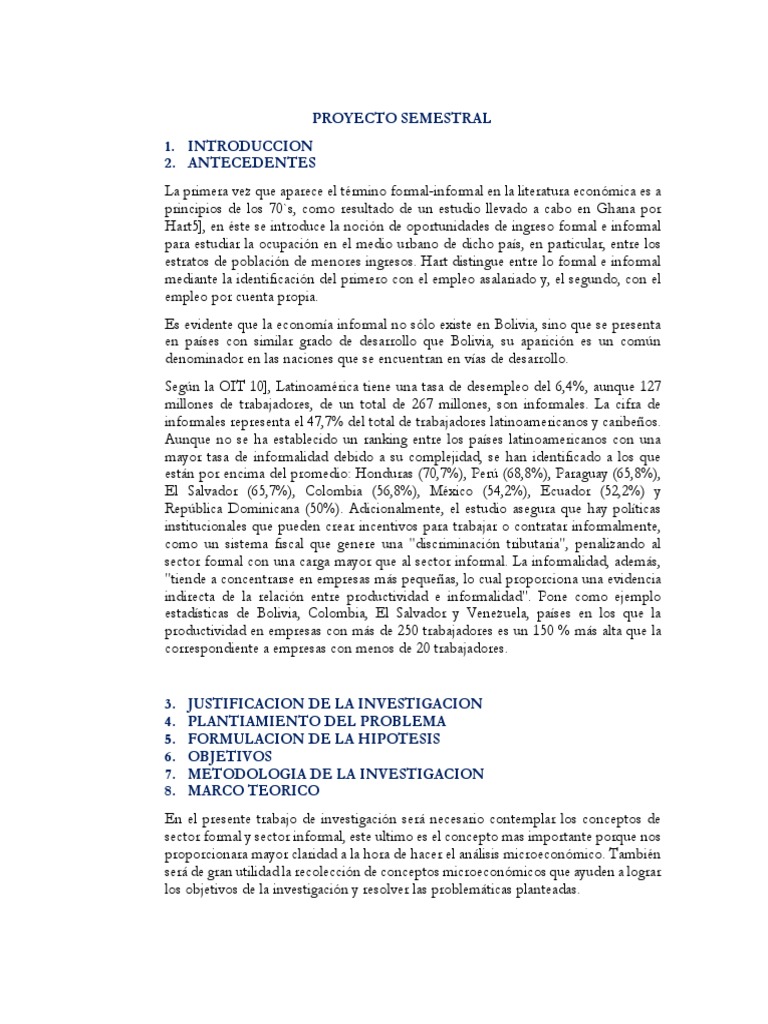 Proyecto Semestral - Umsa | PDF | Microeconomía | Bienes