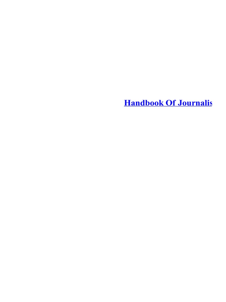 Handbook of Journalism and Mass Communication V S Gupta PDF | PDF | Communication | Mass Media