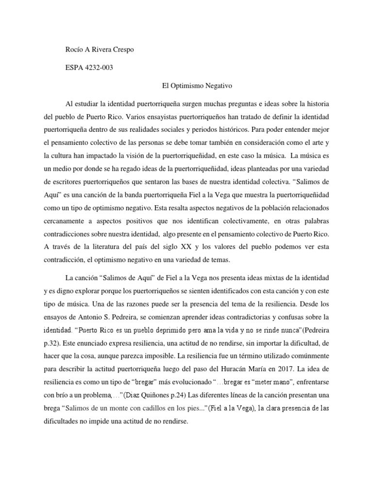 Al Estudiar La Identidad Puertorriqueña | PDF | Puerto Rico | Science