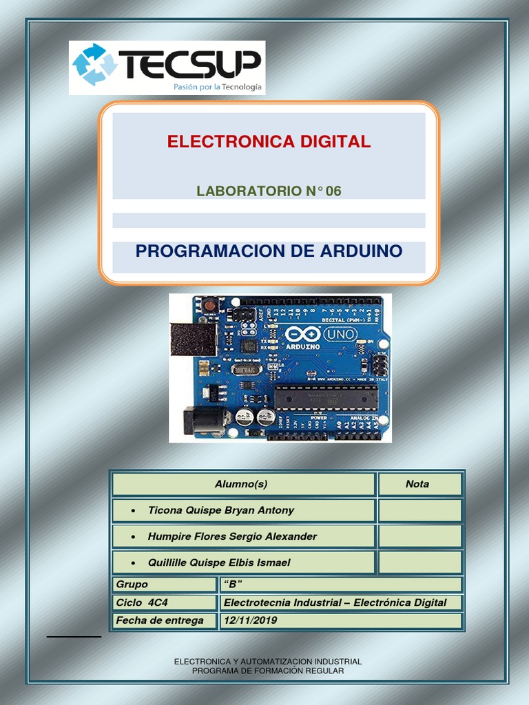 Lab 06 - Introducción A Arduino - Victor Apaza | PDF | Arduino | Software