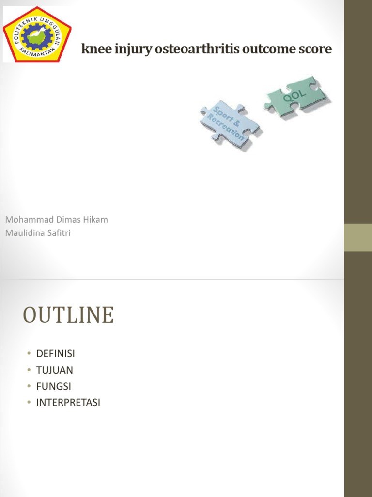 Knee Injury Osteoarthritis Outcome Score NEW | PDF