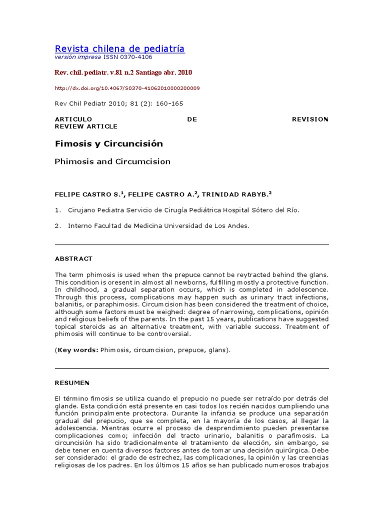 Fimosis y Parafimosis | PDF | Circuncisión | Anatomia sexual