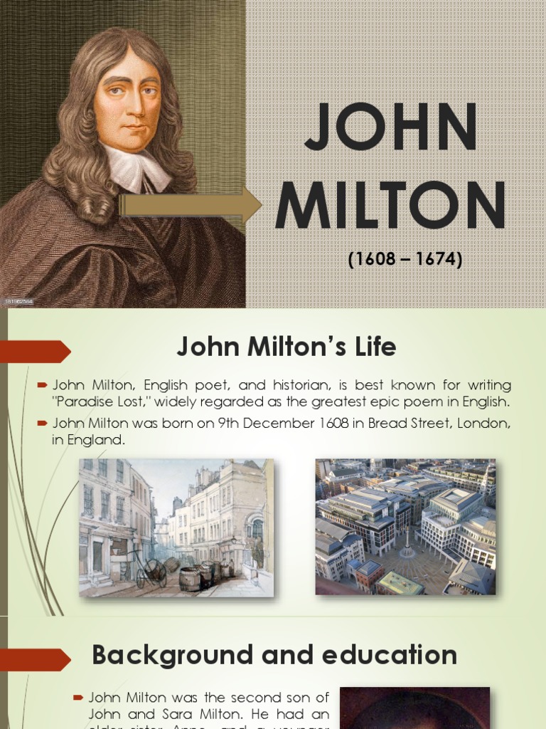 John-Milton | PDF | John Milton | Adam And Eve