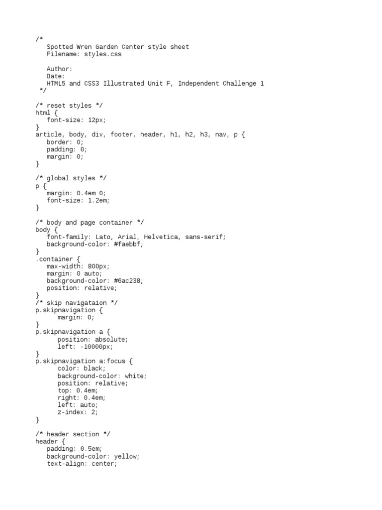 Web Programming Unit F IC1 StylesCSS | PDF