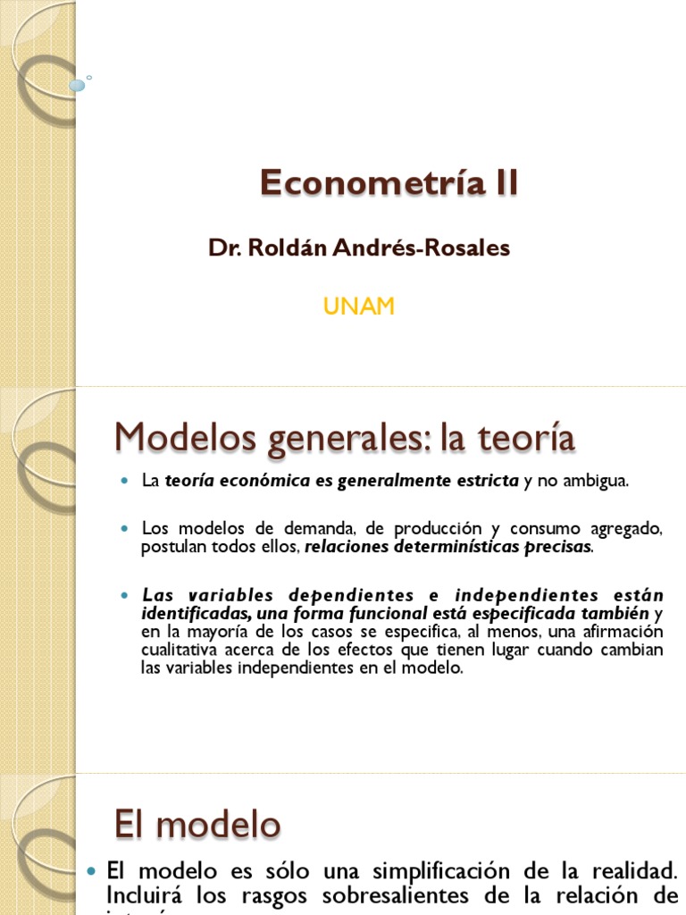 Econometria 2 (Clases) | PDF | Econometría | Teoría