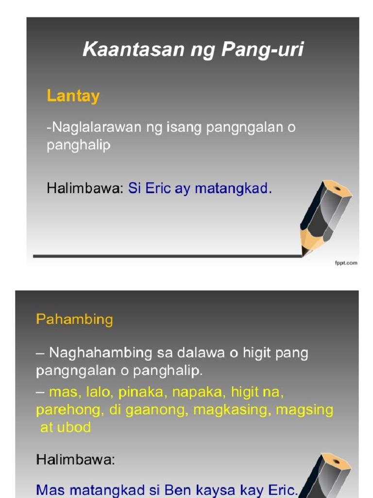 Kaantasan NG Pang-Uri | PDF