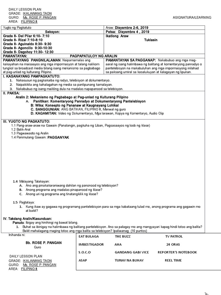 DLP Dec.2-6, 2019 | PDF