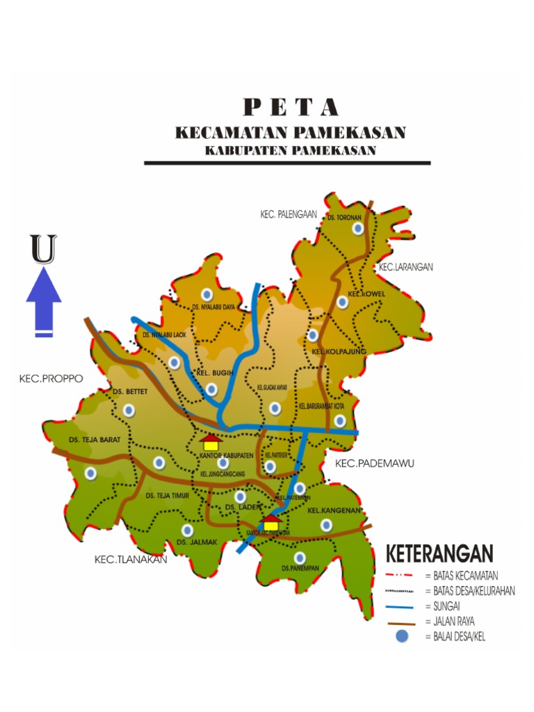 Peta Kecamatan Pamekasan Words | PDF