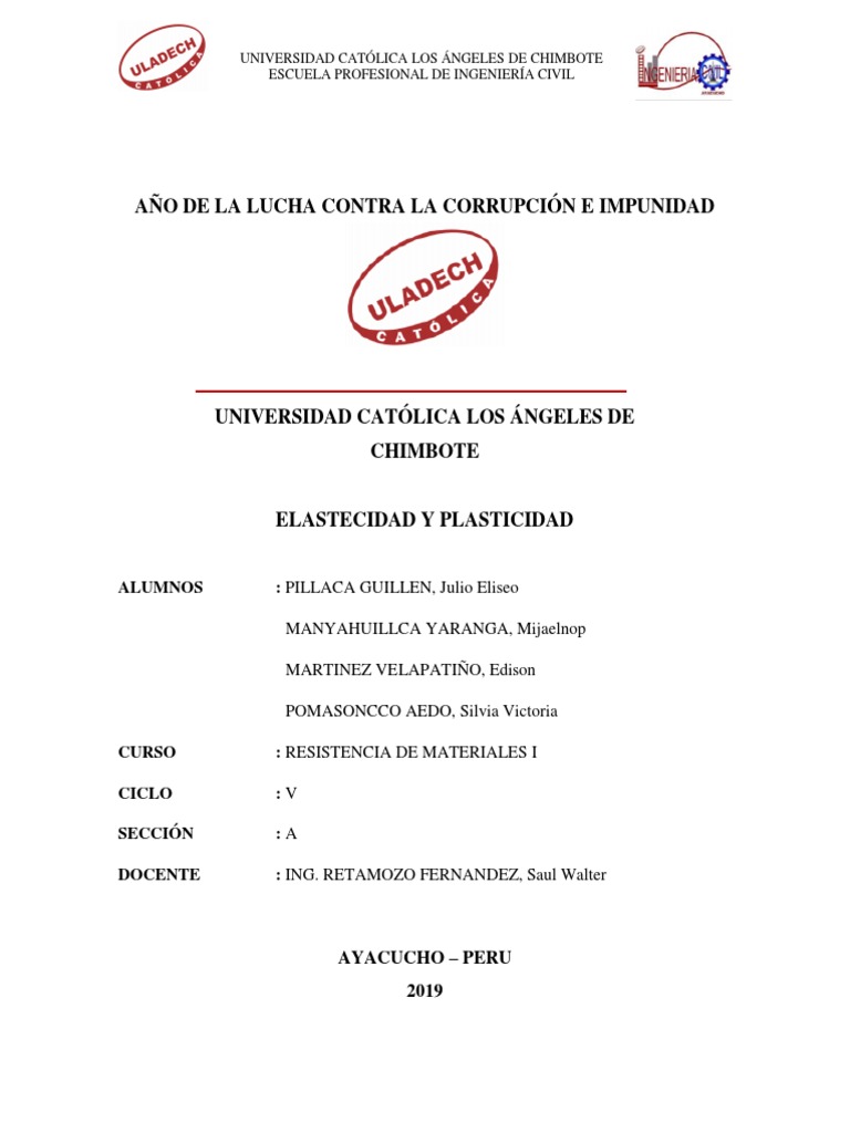 Elasticidad y Plasticidad PDF | PDF | Plasticidad (Física ... Elasticidad y Plasticidad PDF | PDF | Plasticidad (Física ...