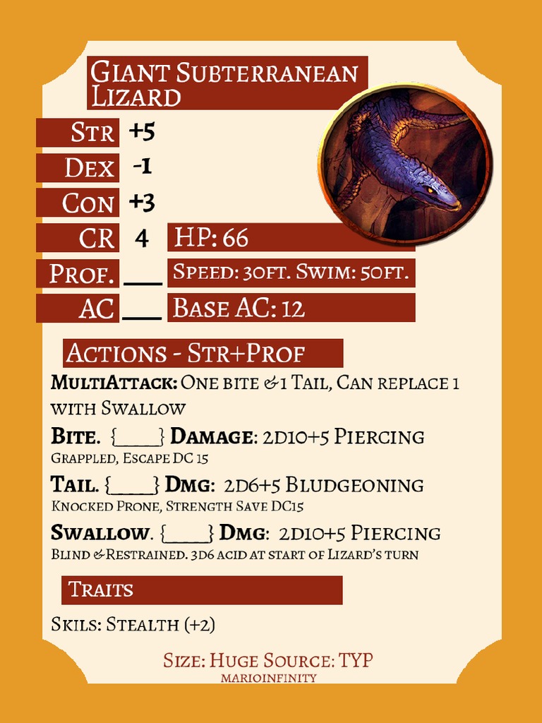 Giant Subterranean Lizard PDF | PDF