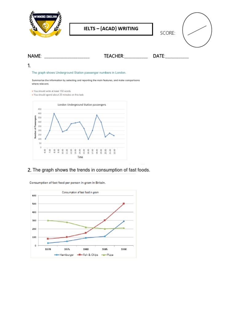 Ielts Academic Line Graph Exam | PDF