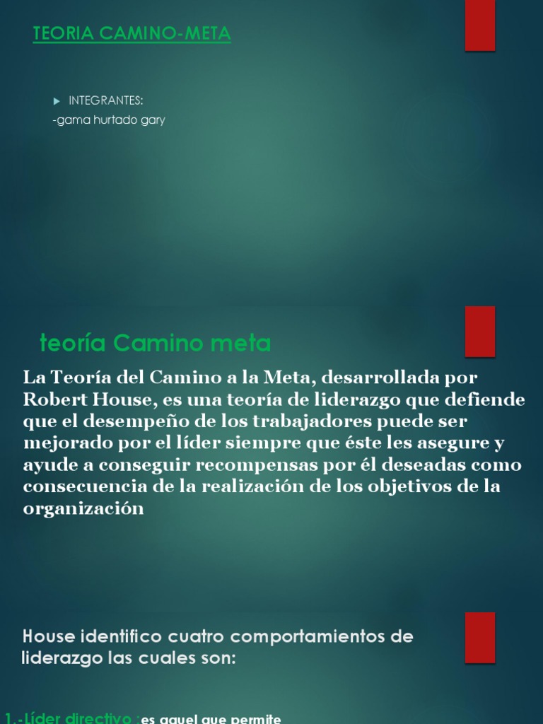 Teoria Camino-Meta (Autoguardado) | PDF