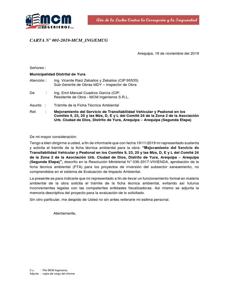 Carta #002 FTA | PDF