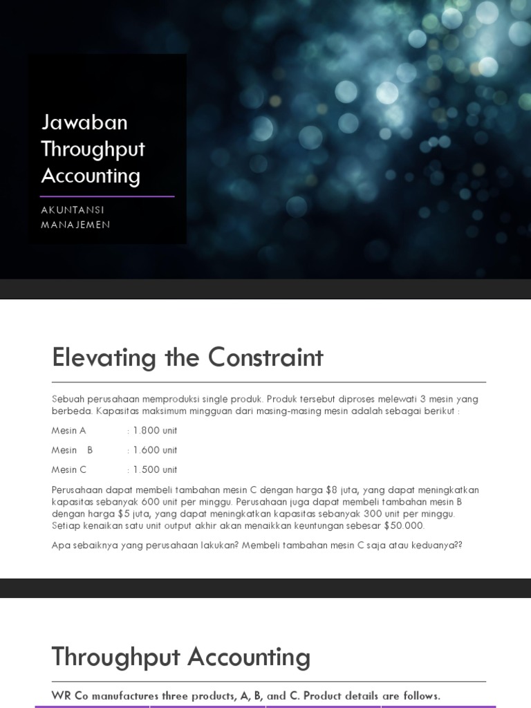 Throughput Accounting | PDF