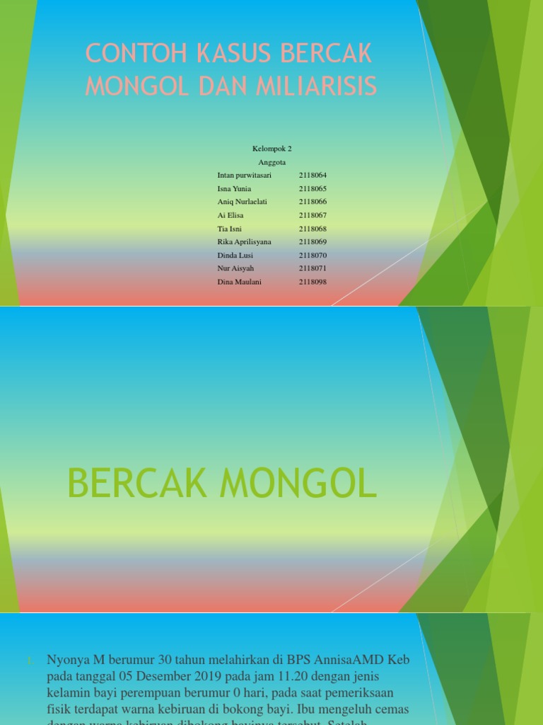 Kelompok 2 Bercak Mongol Dan Miliarisis | PDF