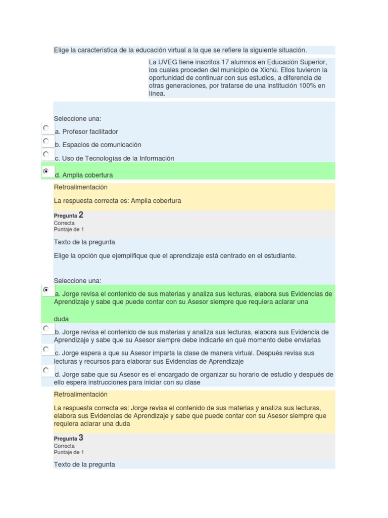 Cuestionario 1 | PDF | Prueba (evaluación) | Aprendizaje
