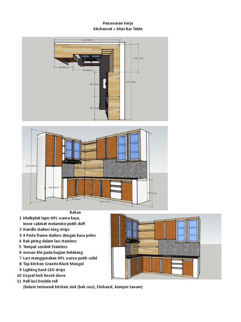 Penawaran Kitchen Set Pak Gede | PDF