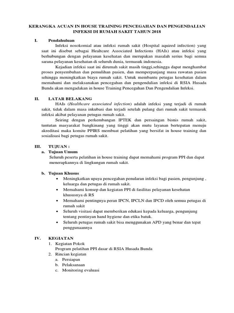 Tor Iht Ppi 2018 | PDF | Pengembangan Diri | Kesehatan Holistik