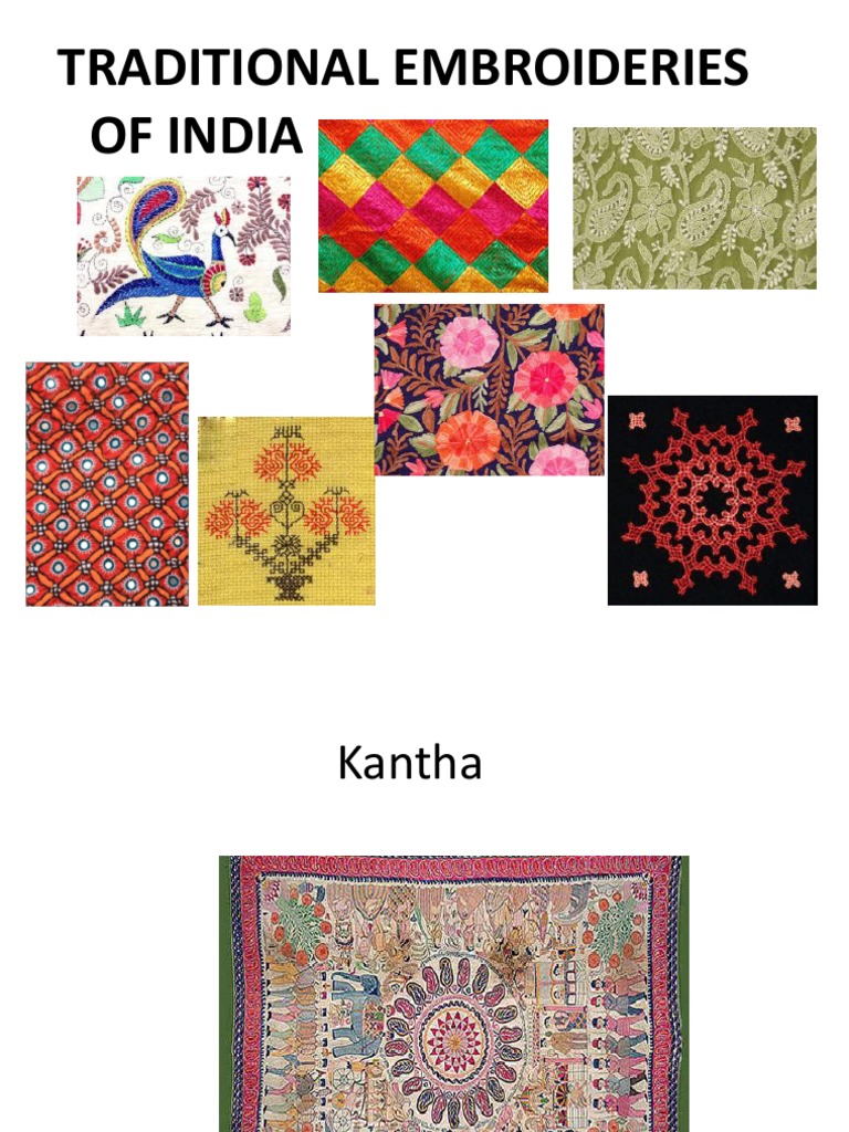 Traditional Indian Embroidery Techniques | PDF | Textiles | Textile Arts