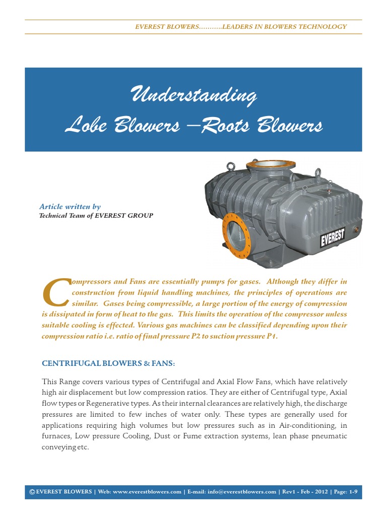 Understanding Lobe Blowers Roots Blower PDF | PDF | Pressure | Pump