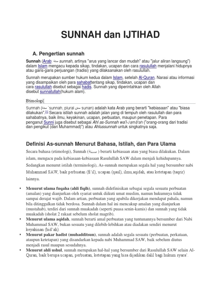 Sunnah Dan Ijtihad | PDF