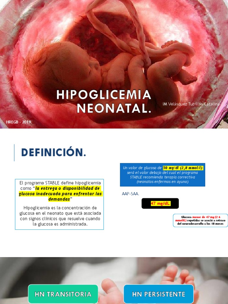 Hipoglucemia Neonatal: Definición y Manejo | PDF | Hipoglucemia | Glucógeno
