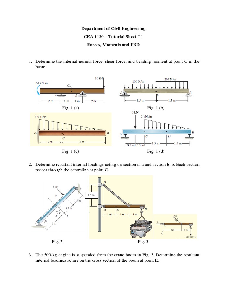 Tutorial Sheets SOM | Download Free PDF | Bending | Beam (Structure)
