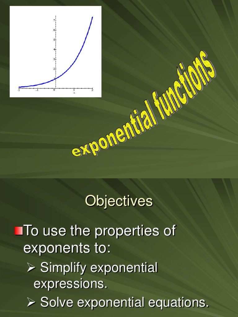 Exponential Functions | PDF | Exponential Function | Exponentiation