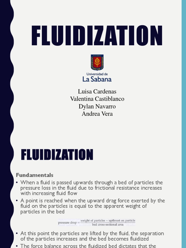 FLUIDIZATION Fundamentals | PDF | Fluidization | Gases