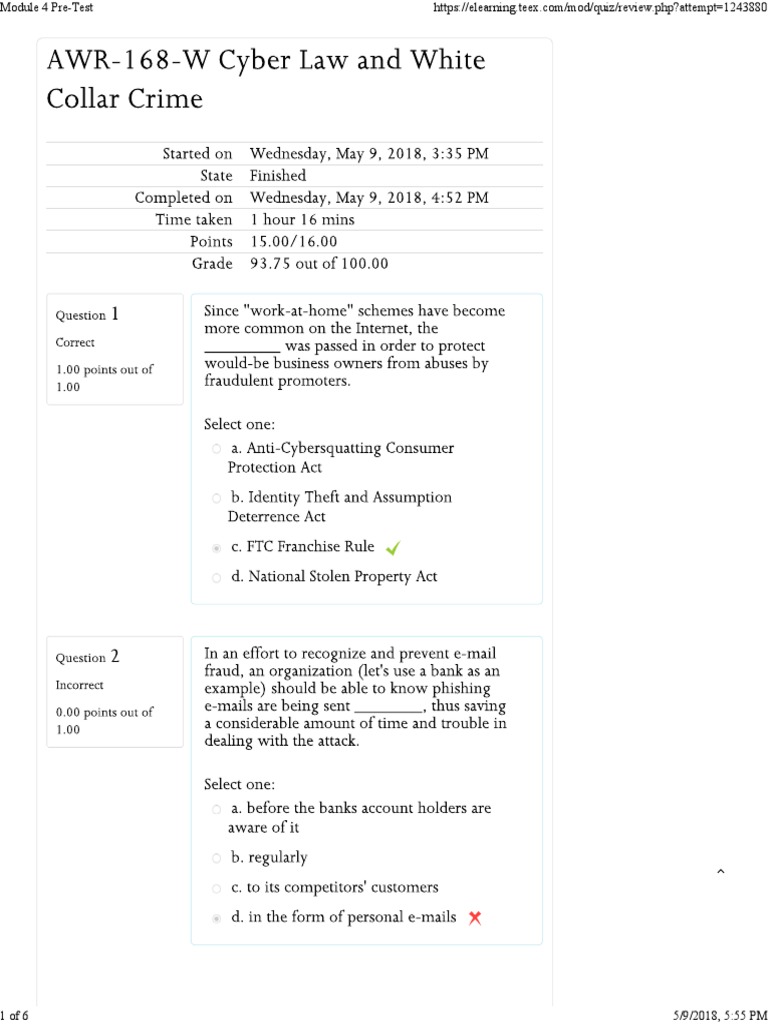 Module 4 Post-Test 93 PDF | PDF