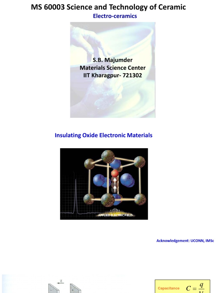 Lecture 14 Electroceramics | PDF | Dielectric | Ferroelectricity
